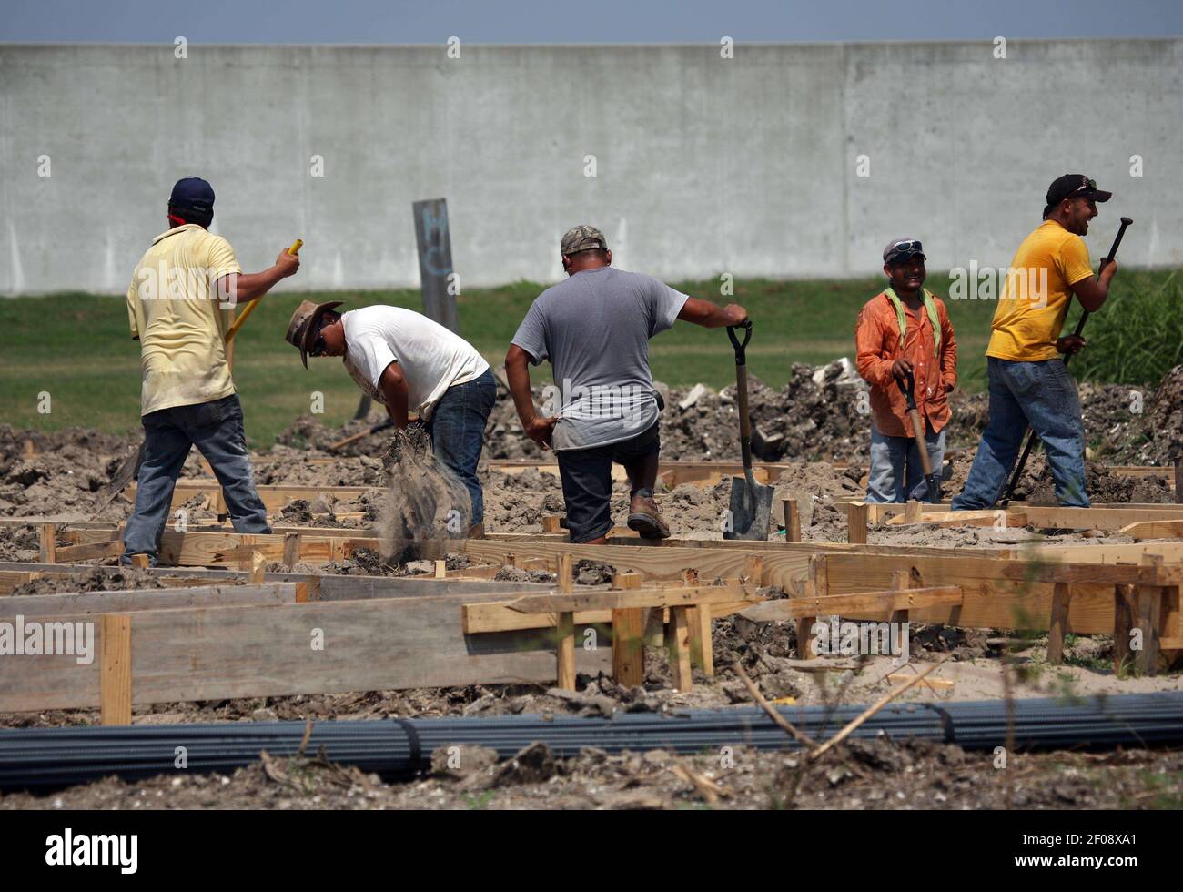 26 August 2011. New Orleans, Louisiana, USA. Lower 9th Ward rebuilds ...