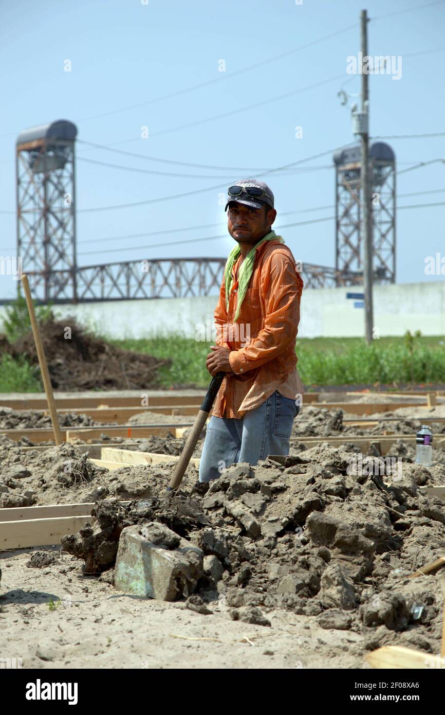 26 August 2011. New Orleans, Louisiana, USA. Lower 9th Ward rebuilds ...