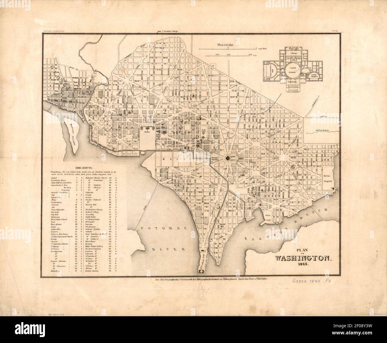 Plan von Washington Stock Photo - Alamy