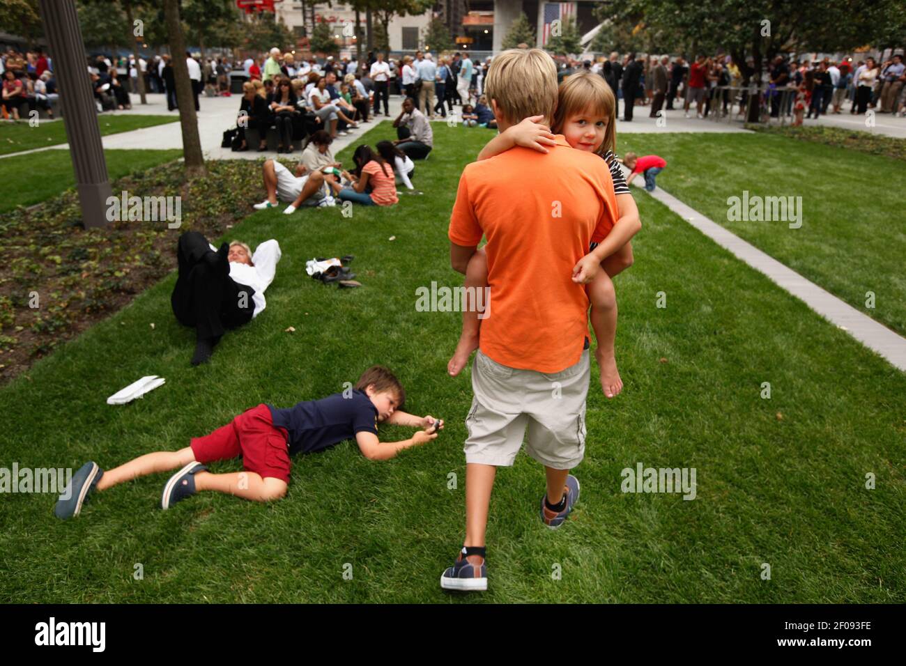 11 September 2011 - New York, NY - Children play where -- ten years ...