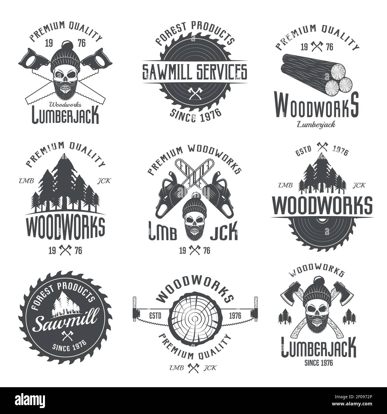 Working in logging Stock Vector Images - Alamy