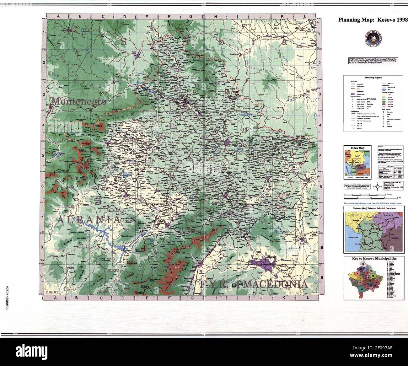 1998 map of kosovo hi-res stock photography and images - Alamy