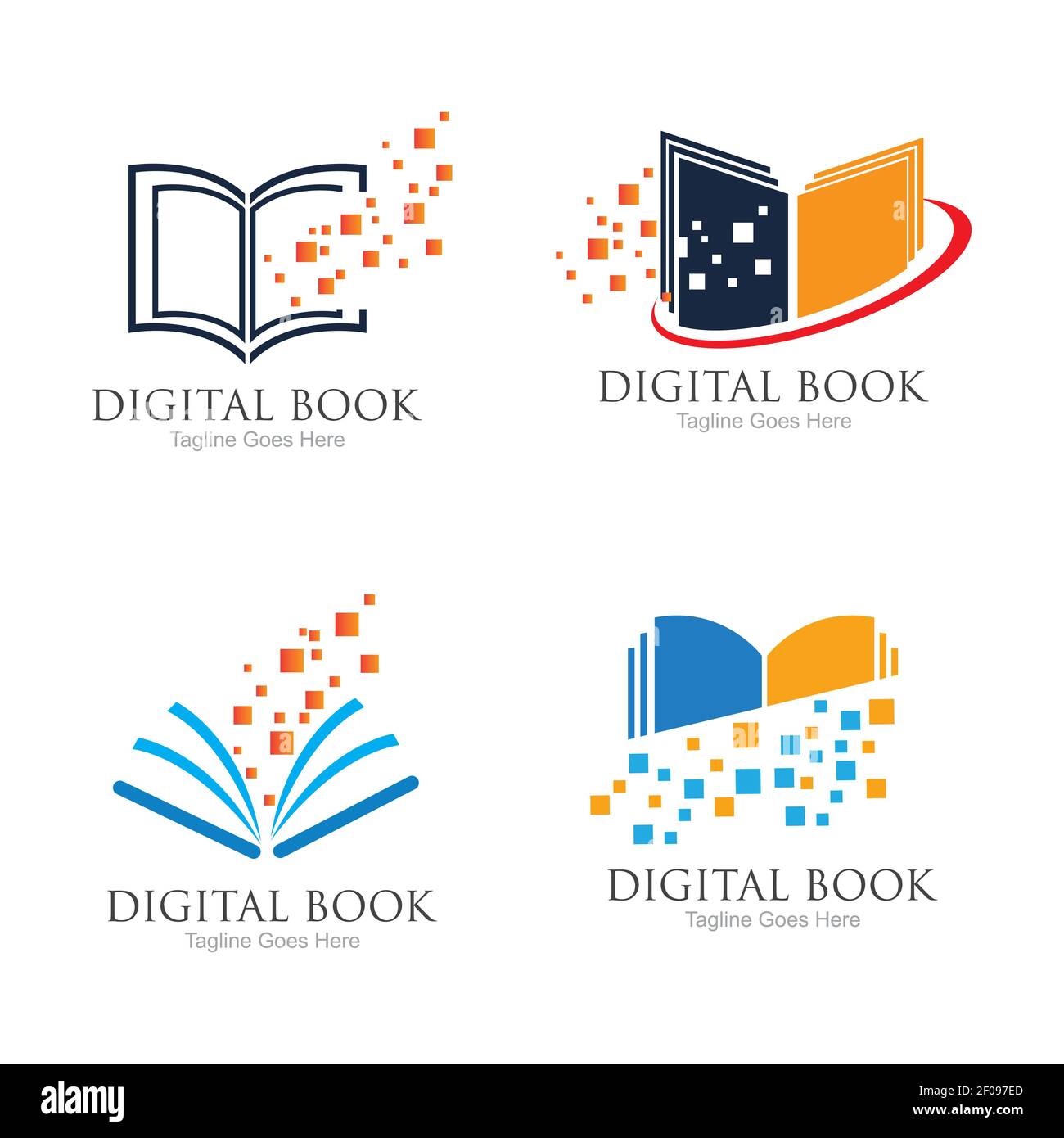 Digital book logo technology vector icon design Stock Vector Image ...
