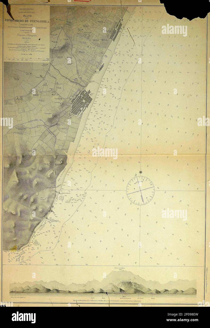 Plano de Fuengirola 1889 Stock Photo - Alamy