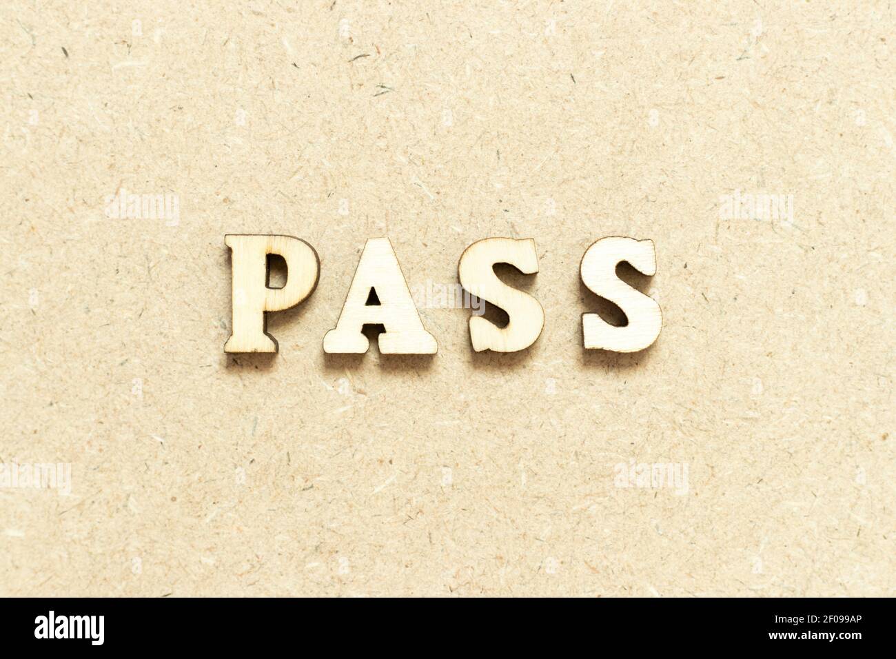 Alphabet letter in word pass on wood background Stock Photo - Alamy