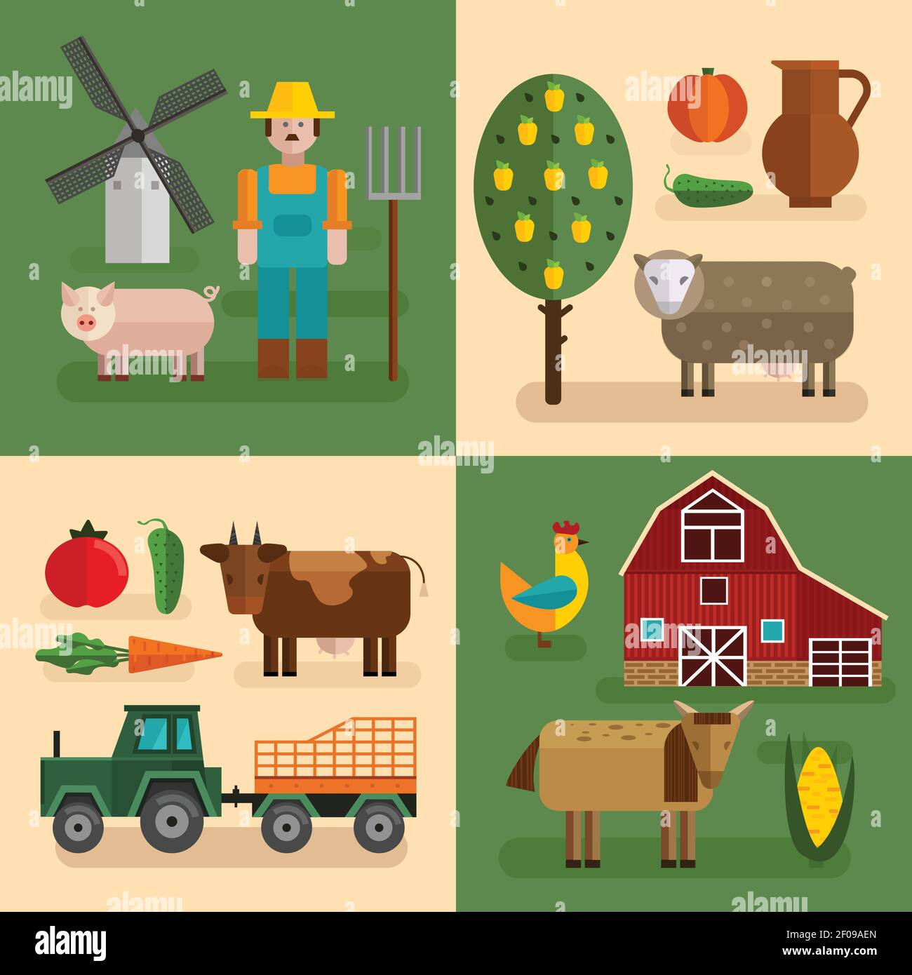 What are the four types of agriculture Stock Vector Images - Alamy