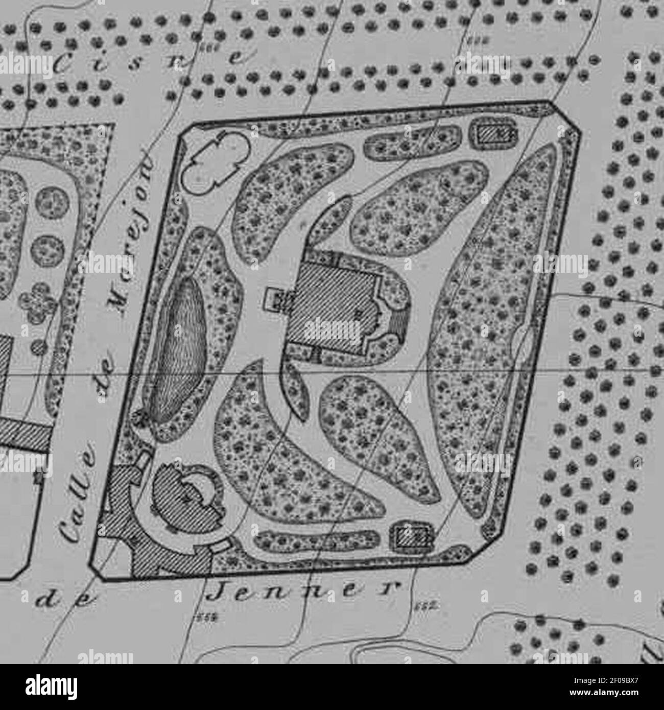 Plano del Palacio de Indo (según Plano Parcelario de Madrid de Ibáñez ...