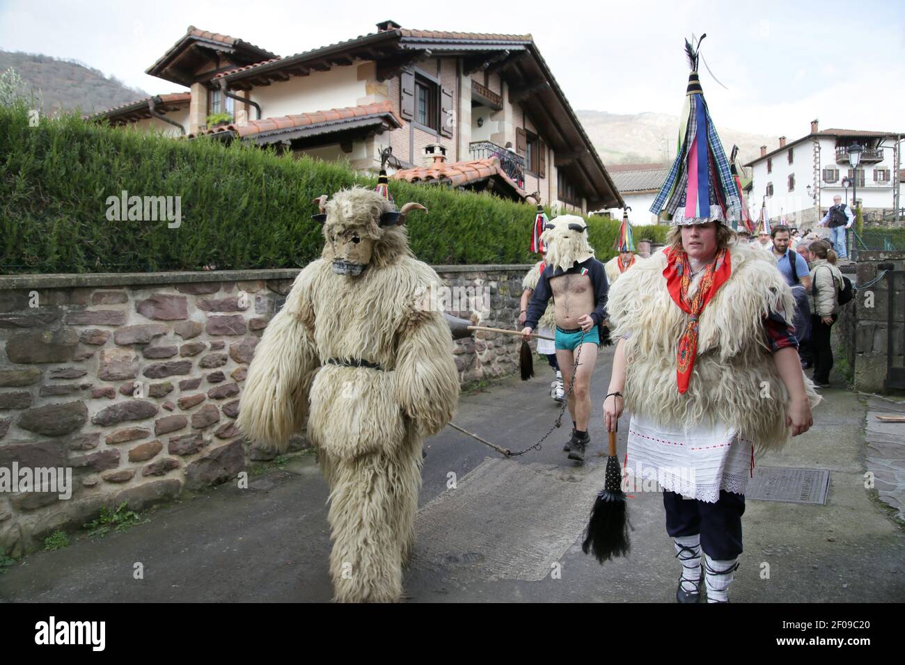 Zubieta, Navarre, Spain - 28th Jan, 2020 : Traditional carnival ...