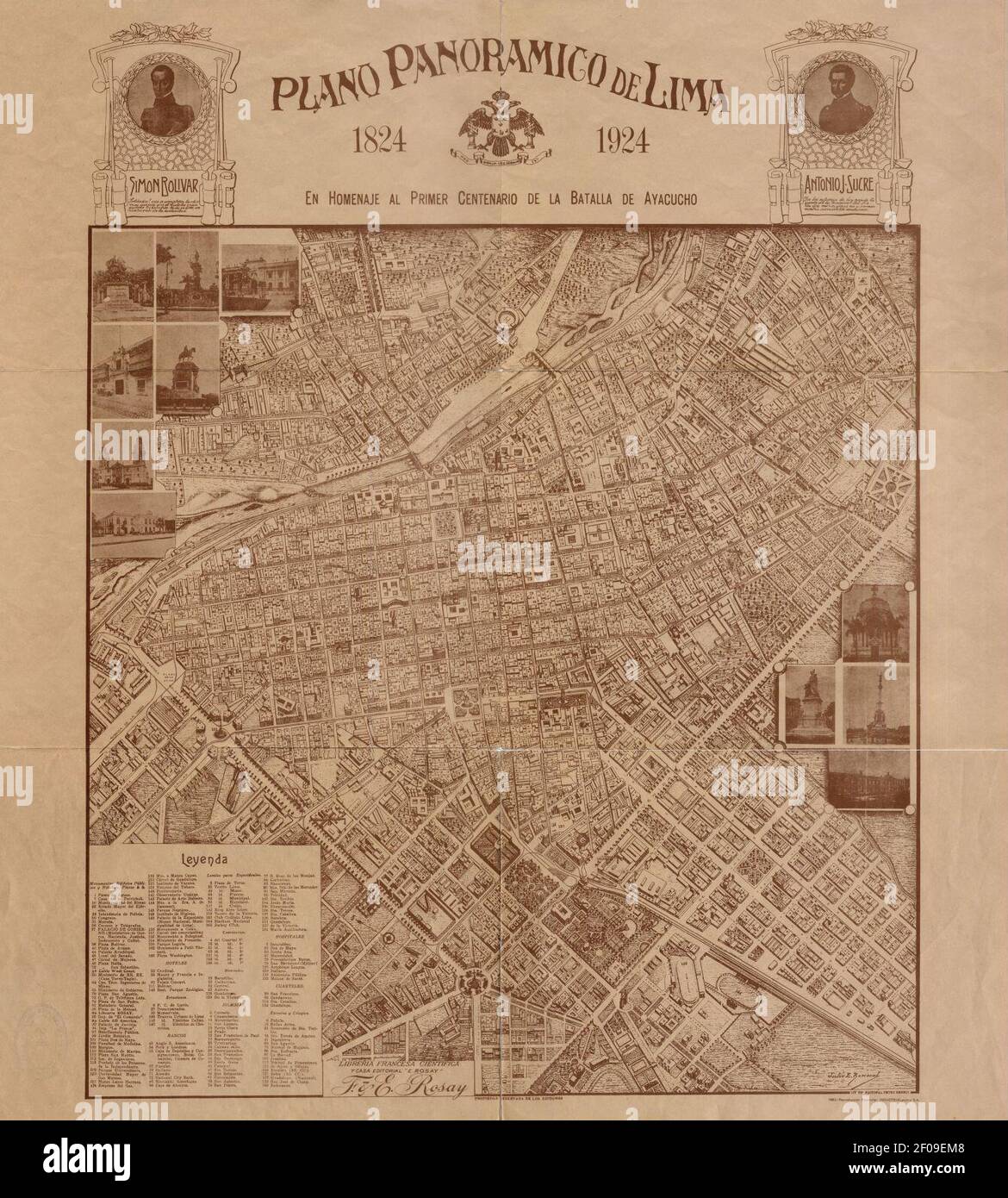 Plano Lima 1924 Stock Photo - Alamy