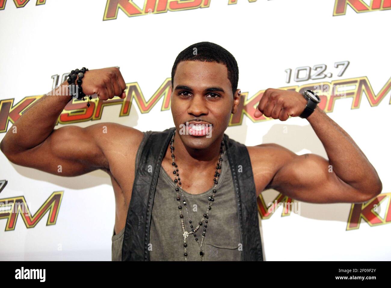 15 May 2011 - Los Angeles, CA - Jason DeRulo shows his guns as he ...