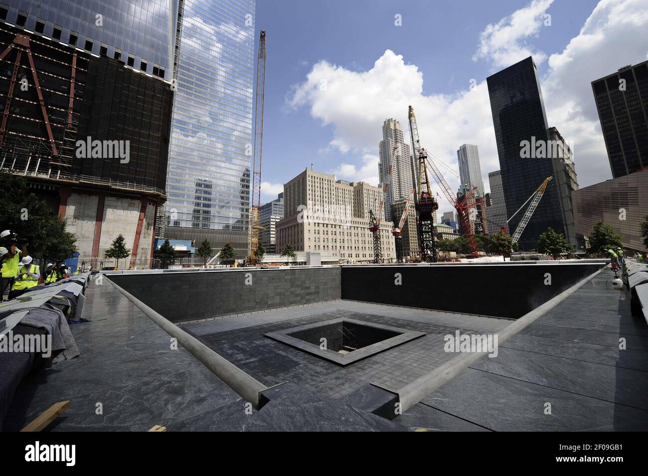 04 August 2011 - New York - View of the North Memorial Pool as members ...