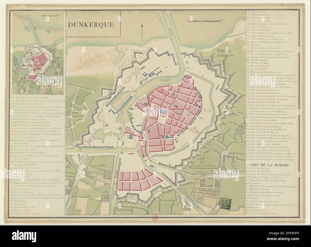 Plans des ports de France (1777) - Dunkerque 3 Stock Photo - Alamy