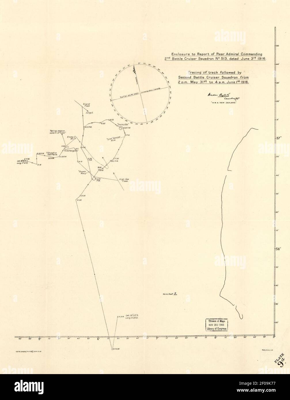 Plans of the Battle of Jutland, May 31st 1916 Stock Photo - Alamy