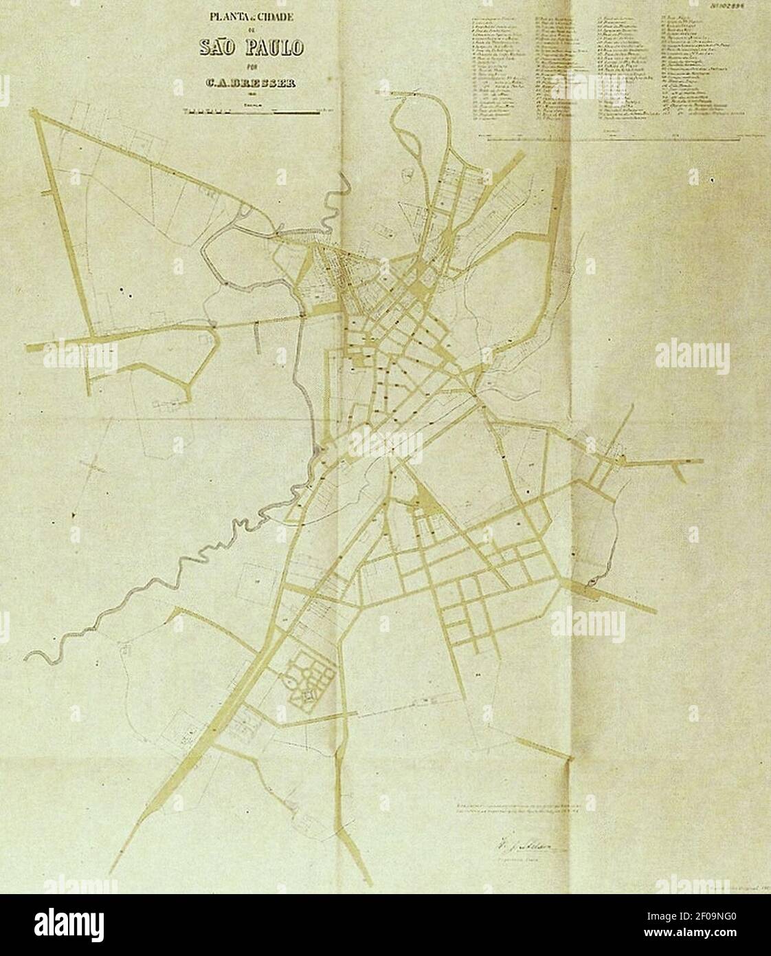 Planta da cidade de São Paulo, 1841 Stock Photo - Alamy