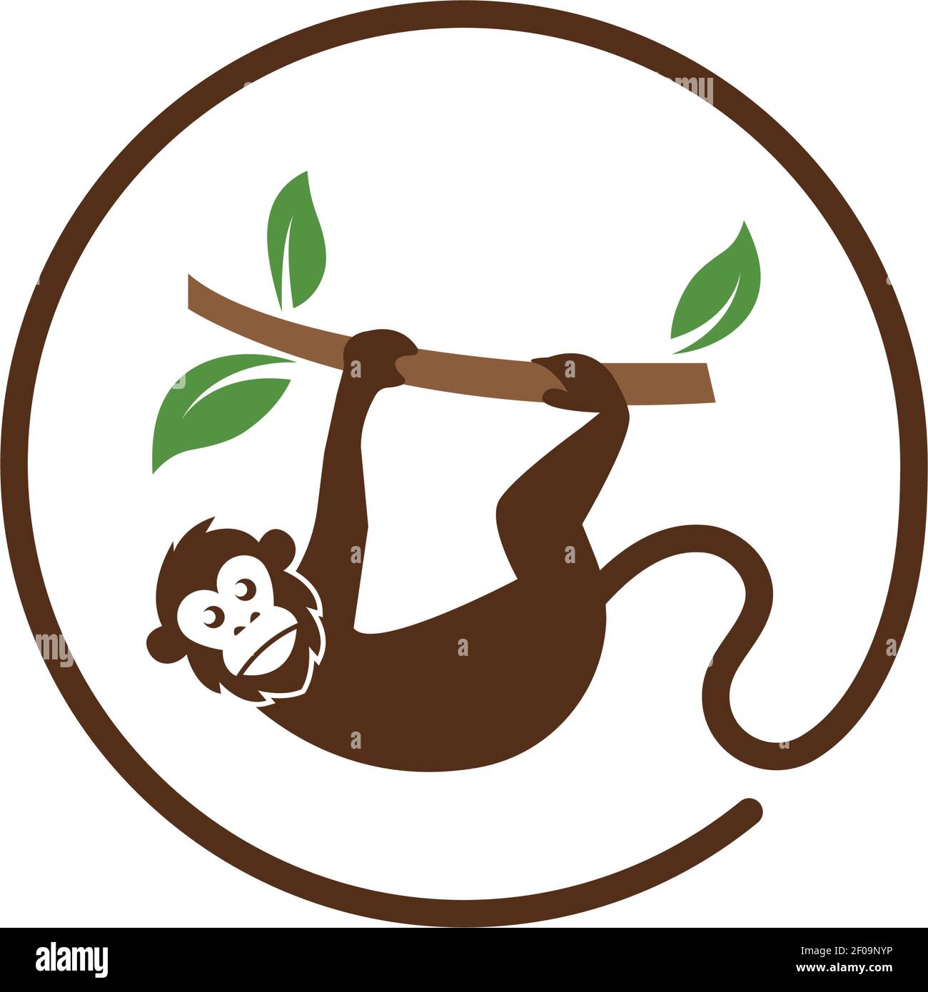 Hanging swinging tree branch Stock Vector Images - Alamy