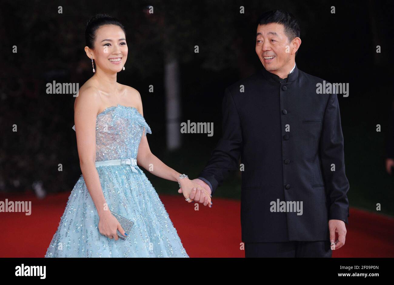 Ziyi Zhang and Changwei Gu. 2 November, Rome, Italy. 6th Annual International Rome Film Festival ...