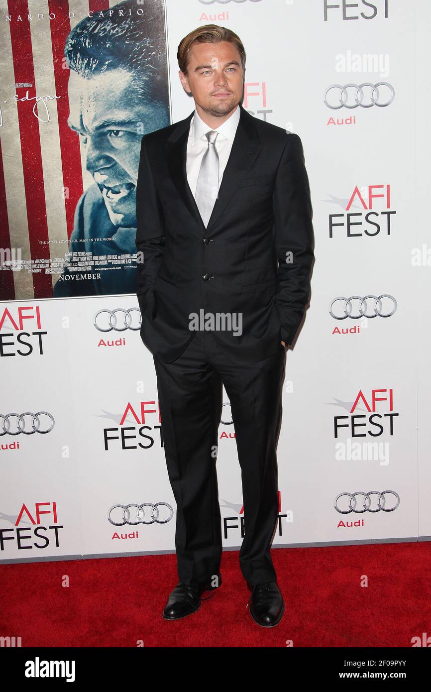 03 November 2011 - Hollywood, CA - Leonardo DiCaprio arrives to the ...