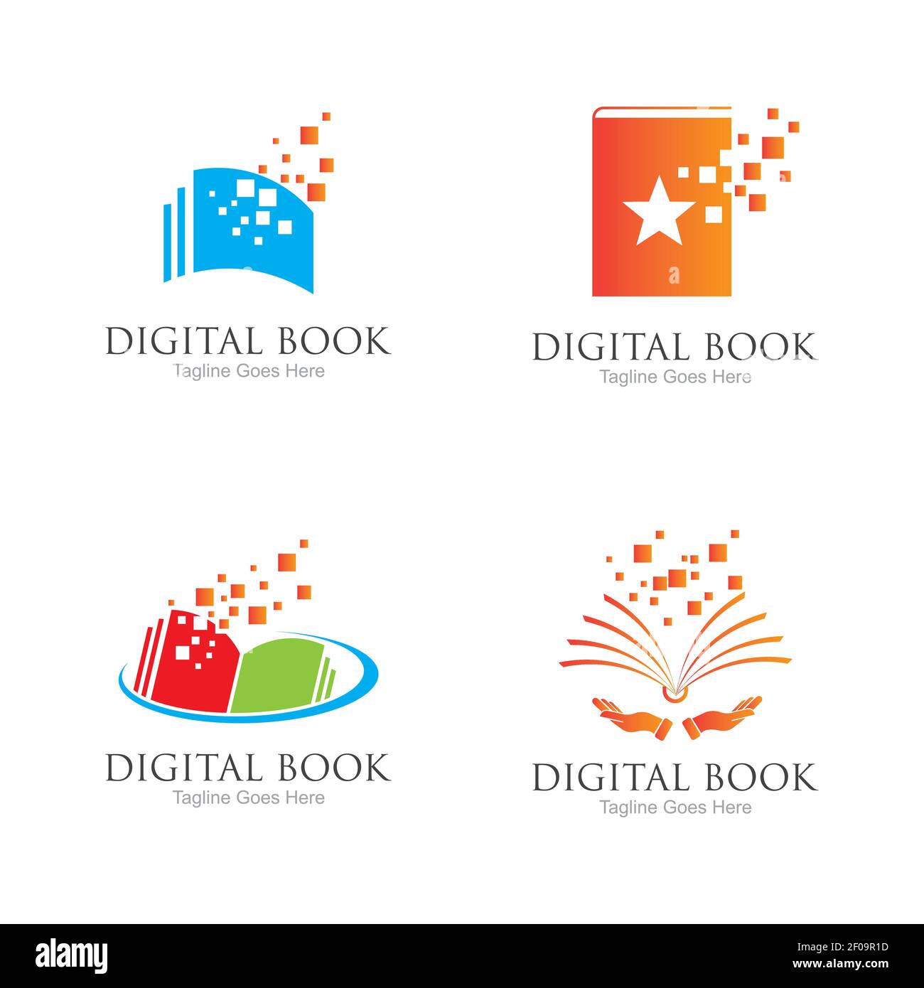 Digital book logo technology vector icon design Stock Vector Image ...
