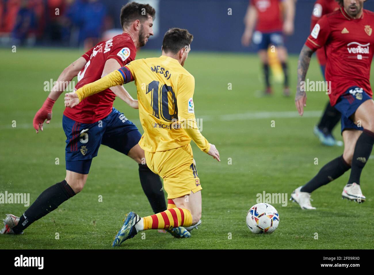 Lionel Messi (forward; FC Barcelona) and David García (defender; CA ...