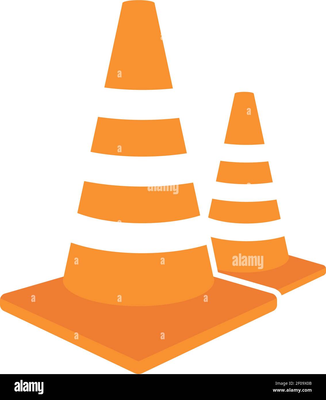 Road works traffic cone Stock Vector Images - Alamy