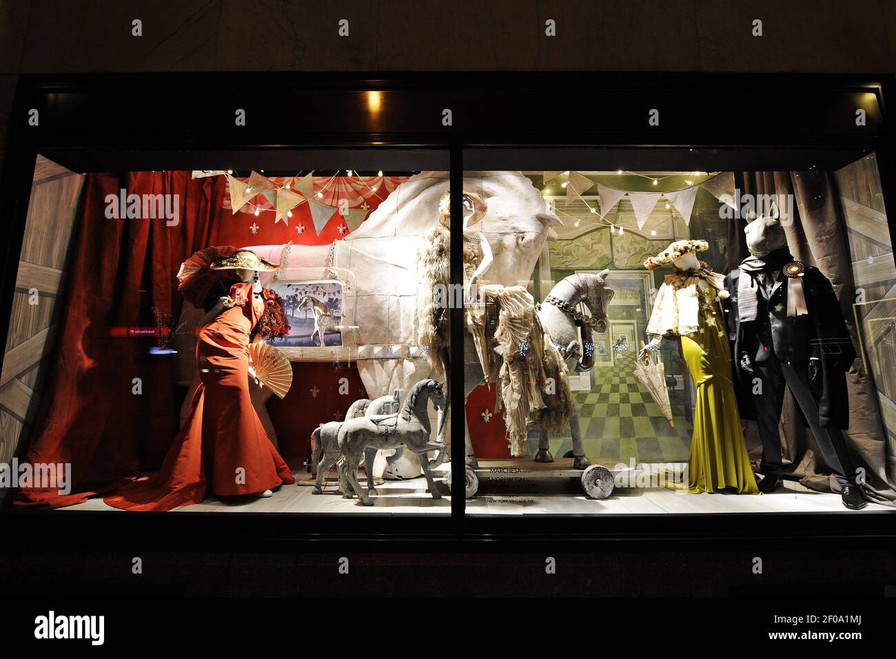 16 December 2011 - New York - Bergdorf Goodman window display on the ...