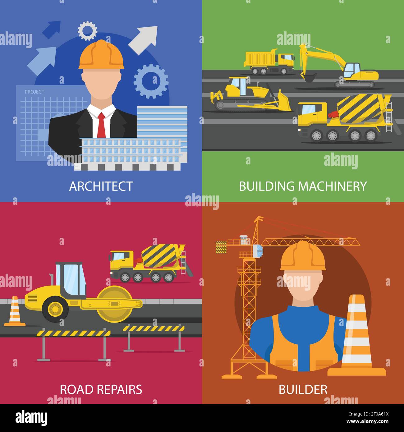 Building machinery Stock Vector Images - Alamy