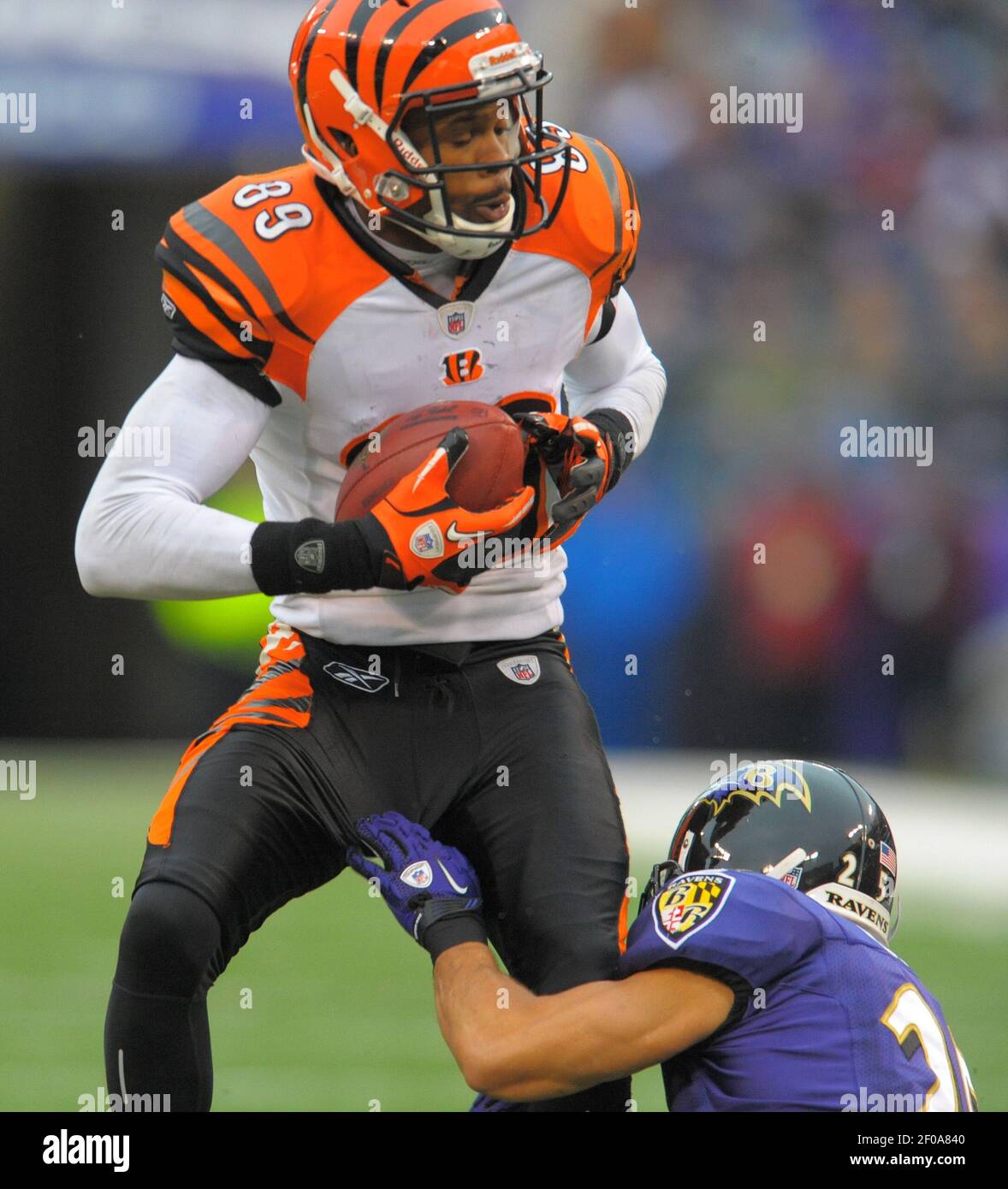 Baltimore Ravens cornerback Chris Carr makes the stop of Cincinnati ...