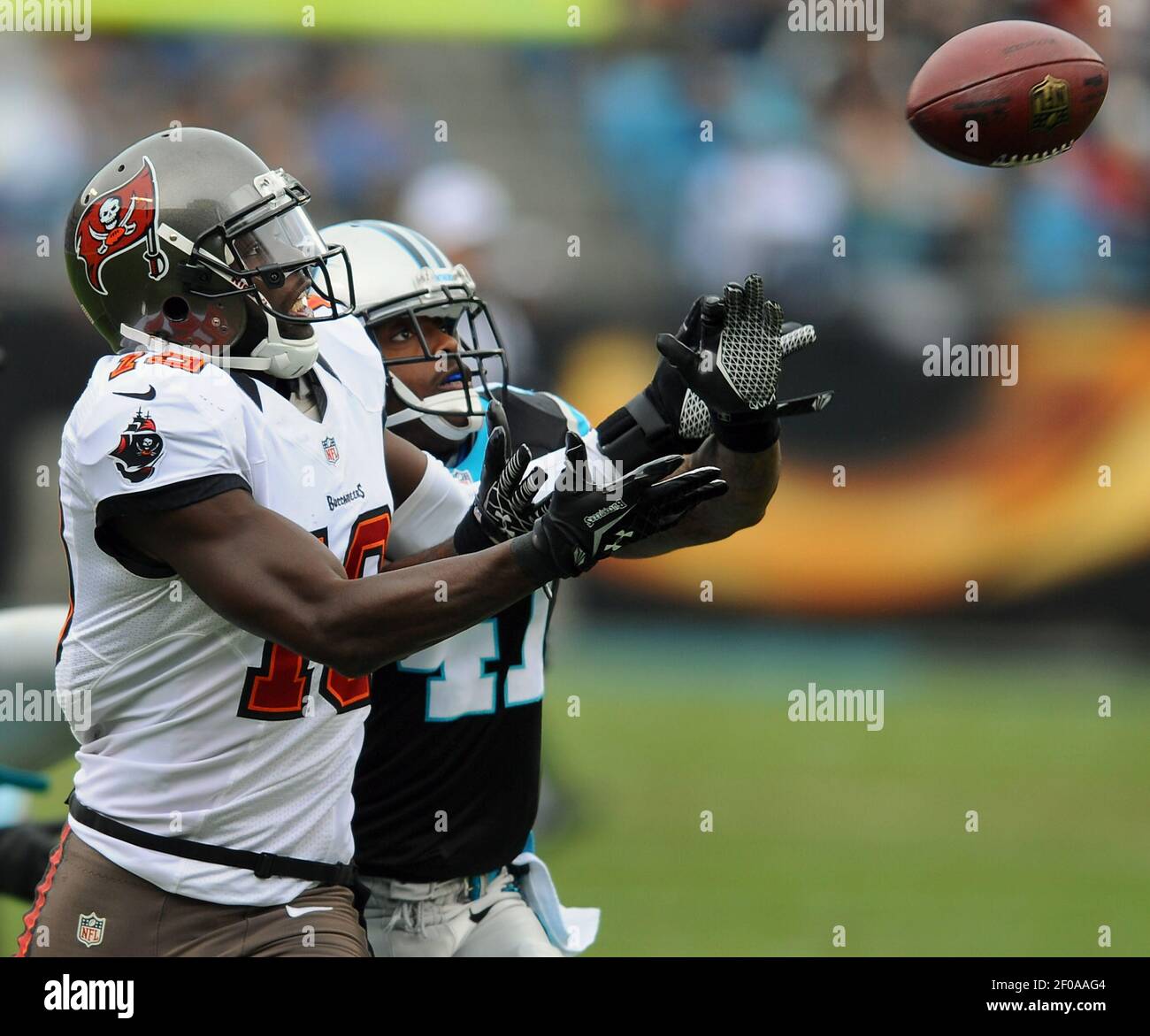 Carolina Panthers cornerback Captain Munnerlyn (41) breaks up a pass ...
