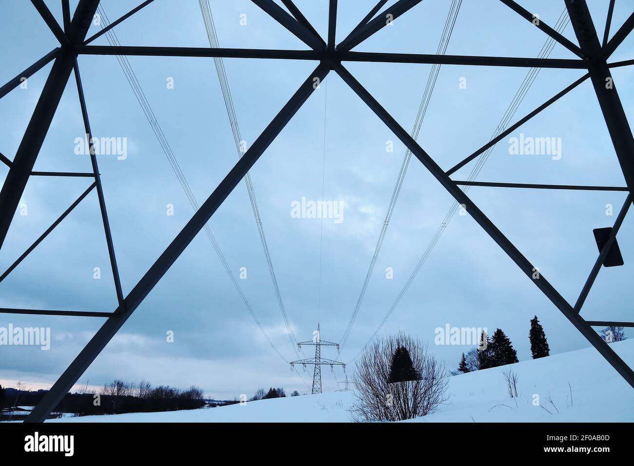 Overhead line pylons hi-res stock photography and images - Alamy