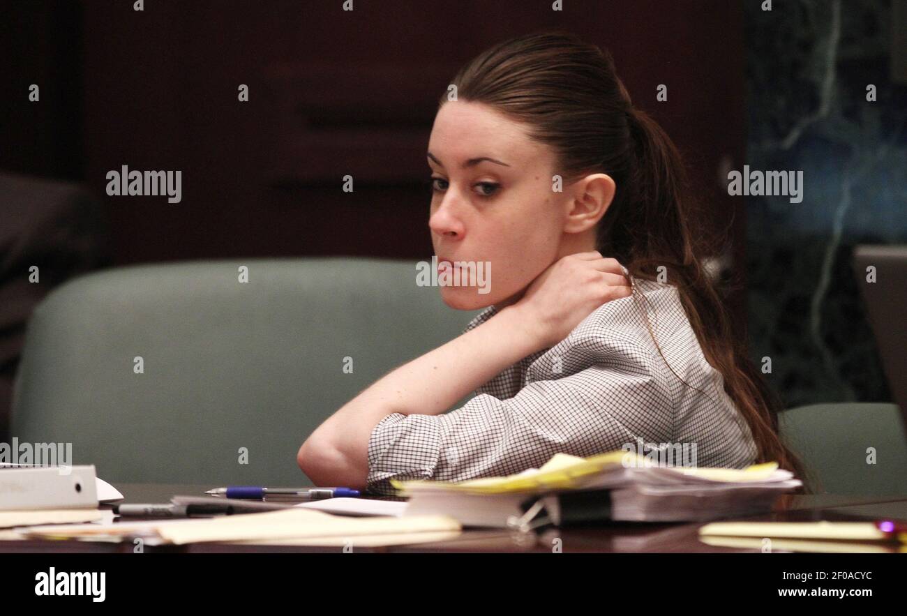 Casey Anthony in the courtroom during her murder trial at the Orange ...