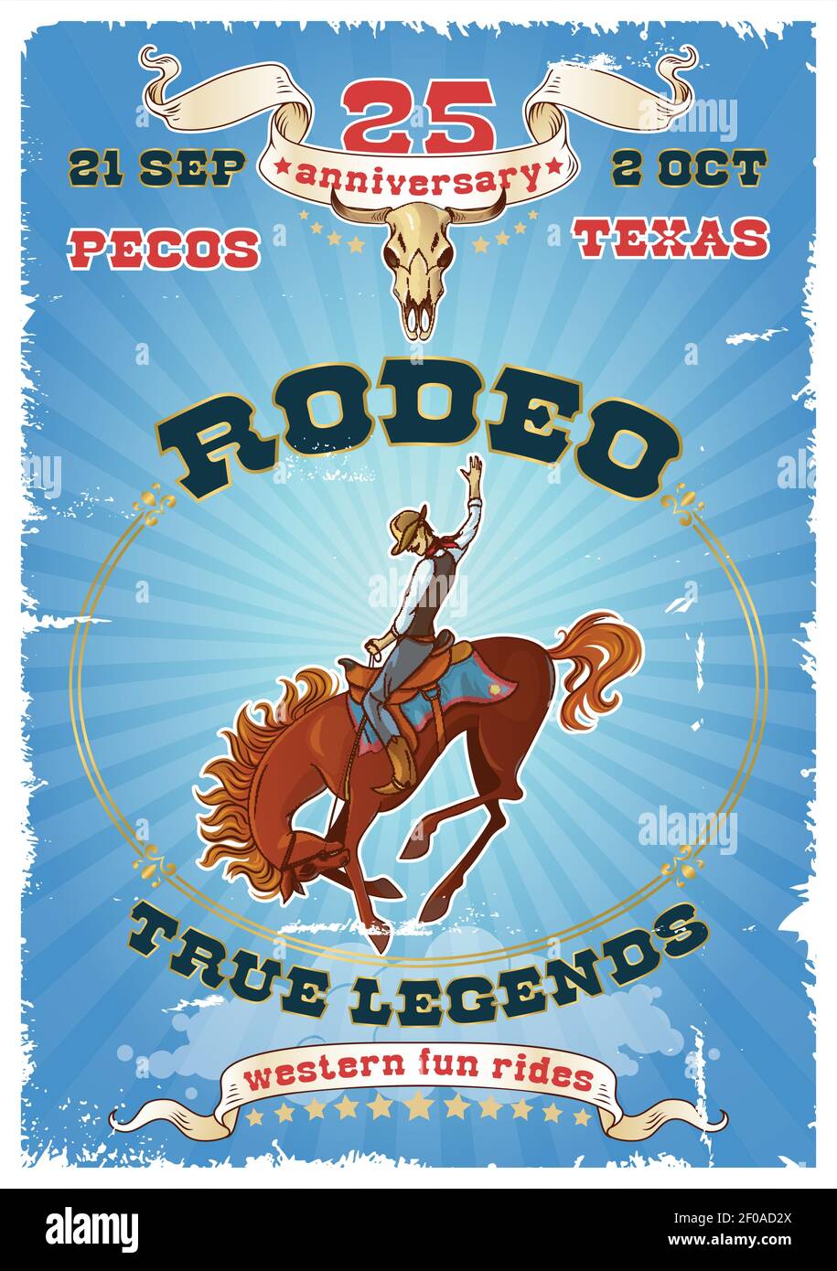 Blue rodeo show Stock Vector Images - Alamy