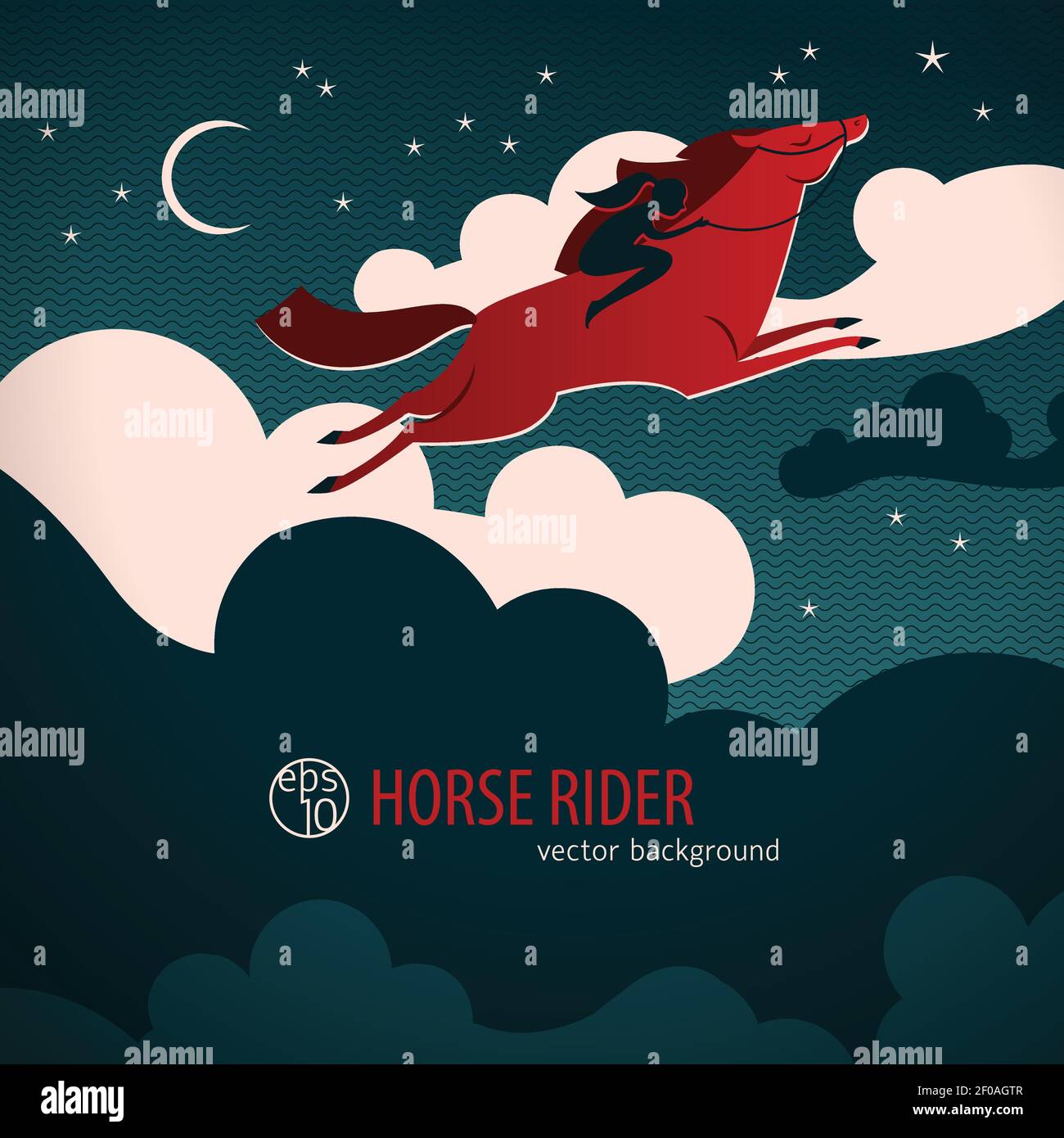 Black horse night rider Stock Vector Images - Alamy