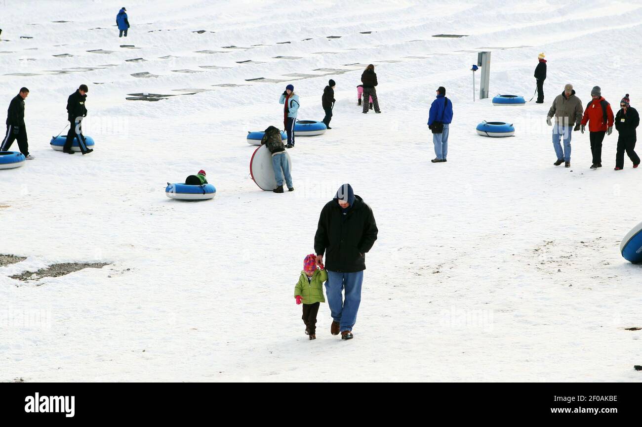 The Hidden Valley Polar Plunge tubing area in Wildwood, Mo., opened ...