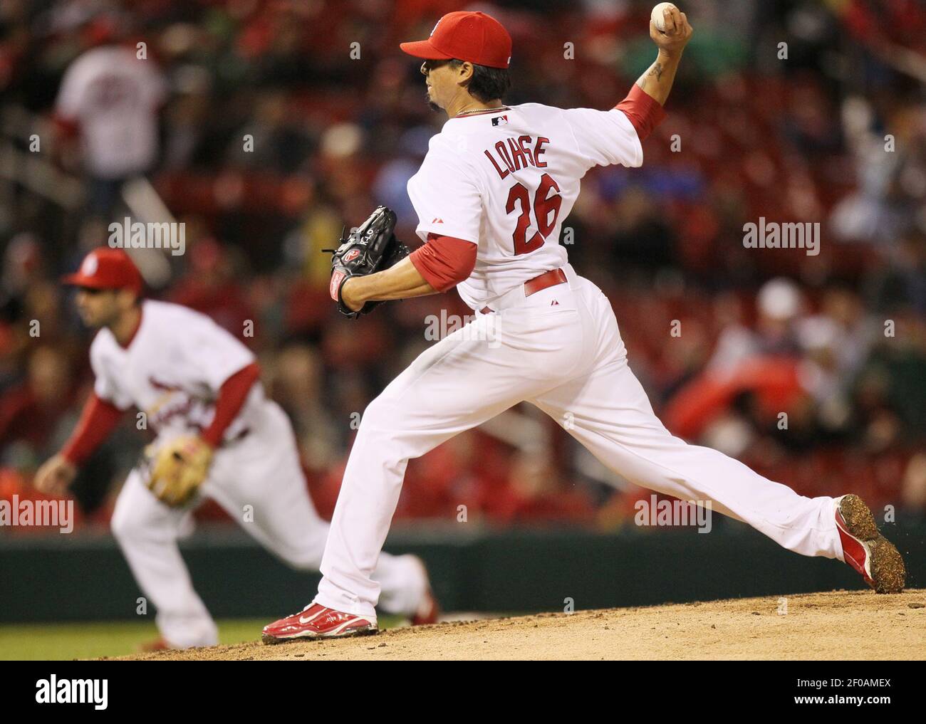 St. Louis Cardinals pitcher Kyle Lohse throws against the Florida ...