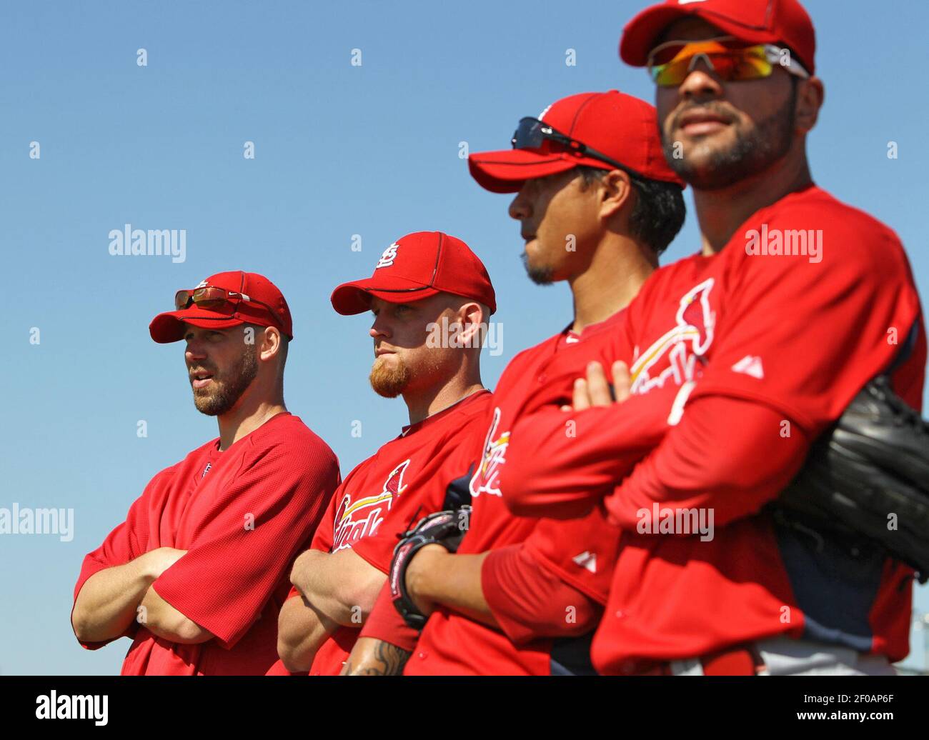 St. Louis Cardinals pitchers, from left, Chris Carpenter, Kyle ...
