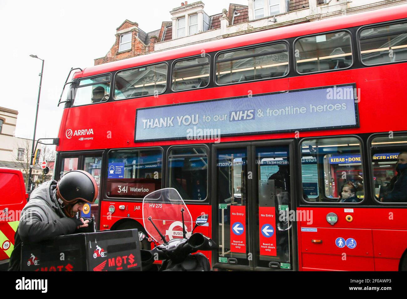 London, UK. 06th Mar, 2021. A 'Thank you to our NHS and frontline ...