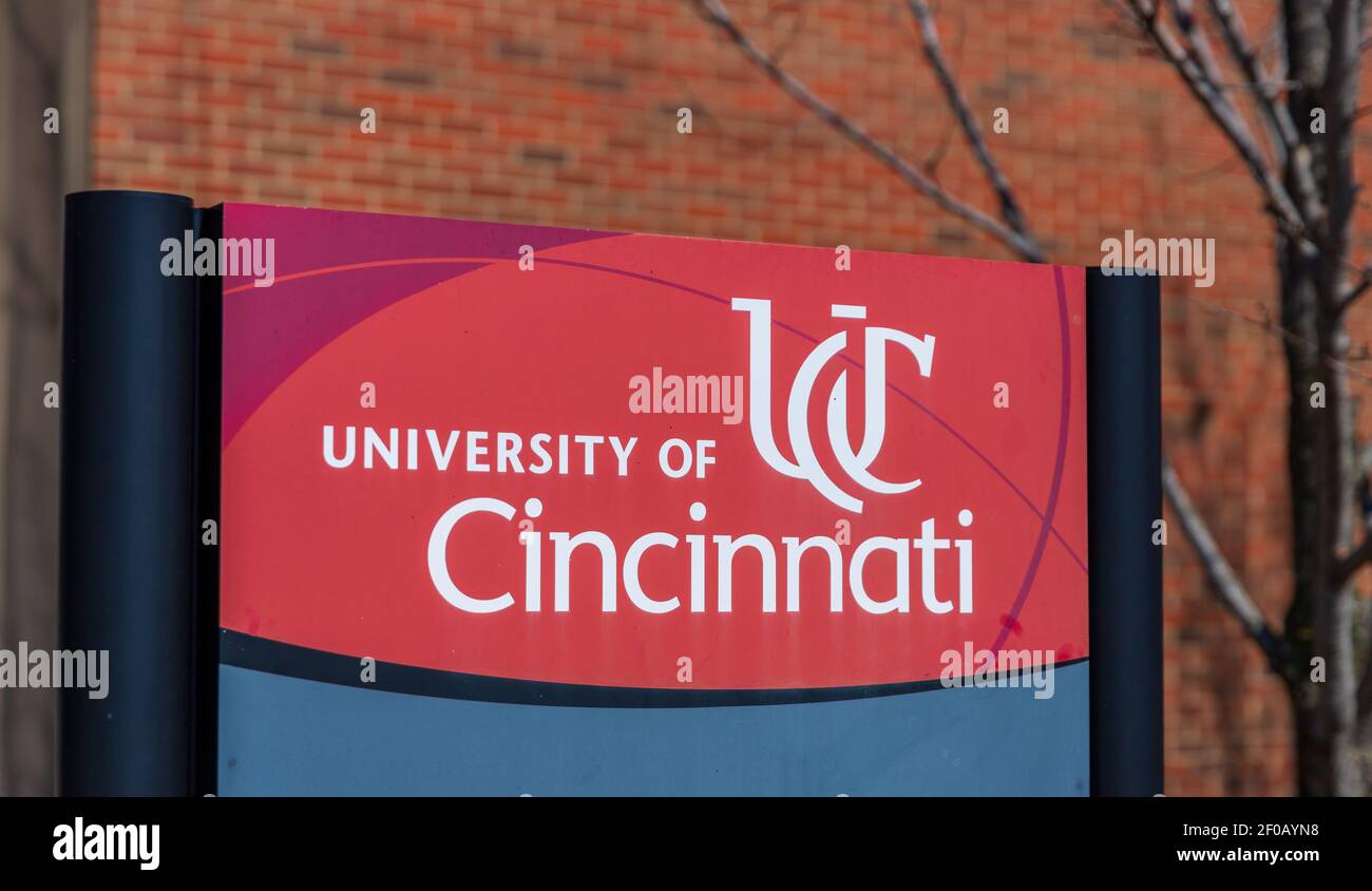 Cincinnati, OH - February 27, 2021: University of Cincinnati sign Stock ...