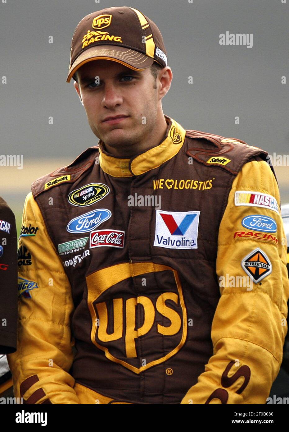 David Ragan appears at pit road before qualifying for the Coke Zero 400 ...