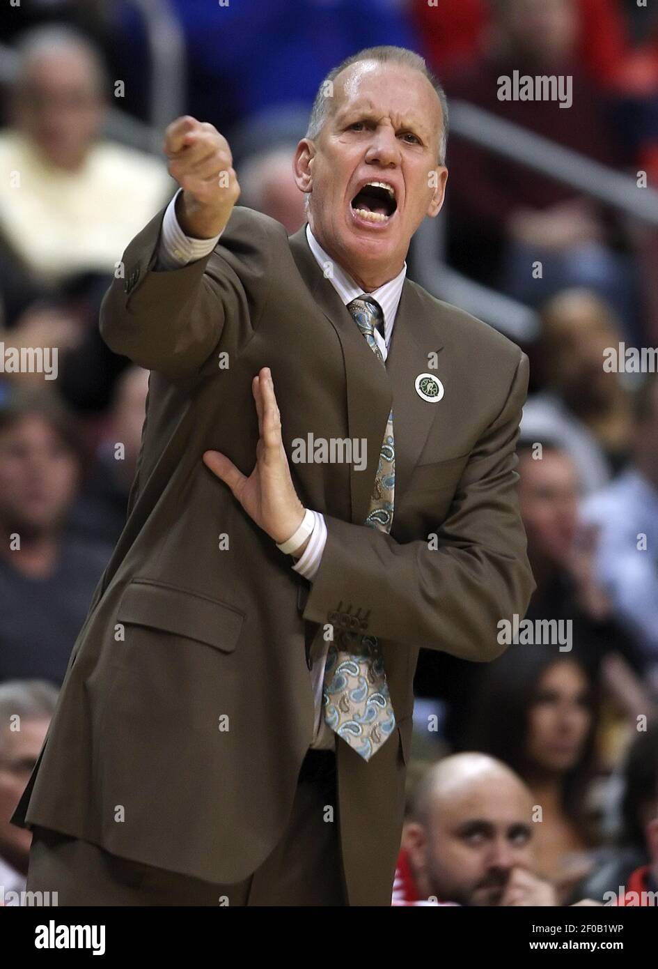 Philadelphia 76ers coach Doug Collins calls plays against the New York ...