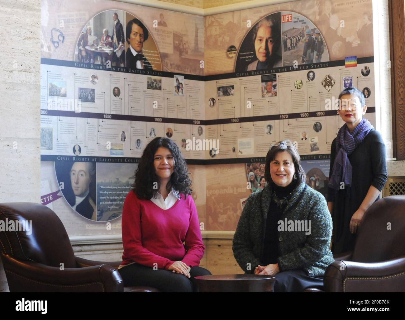 Anna Ramirez Luhrs, librarian, left, Diane W. Shaw, special collections ...