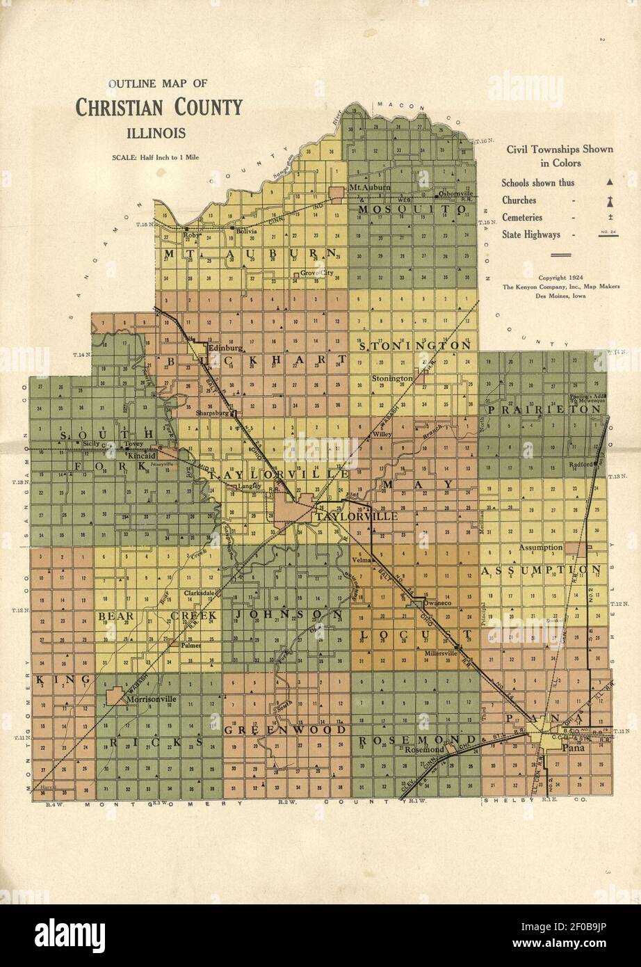 Plat book and complete survey of Christian County, Illinois ...