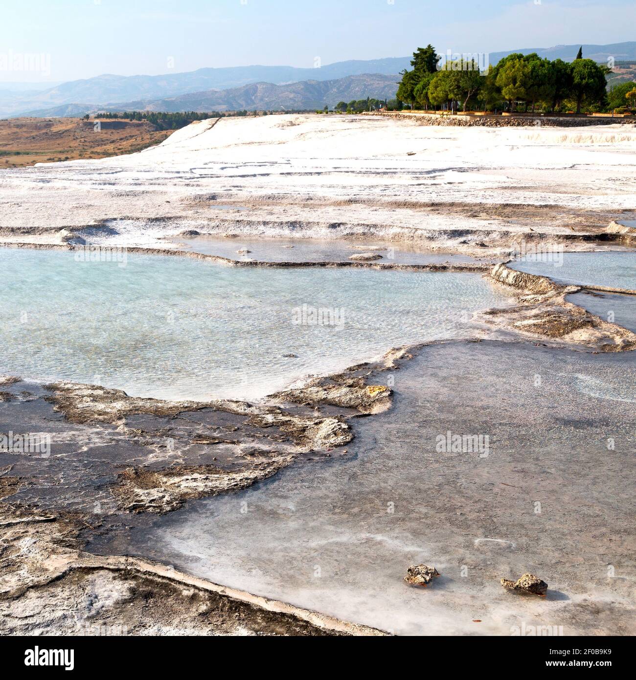 Bath and travertine water abstract in pamukkale turkey asia the old ...