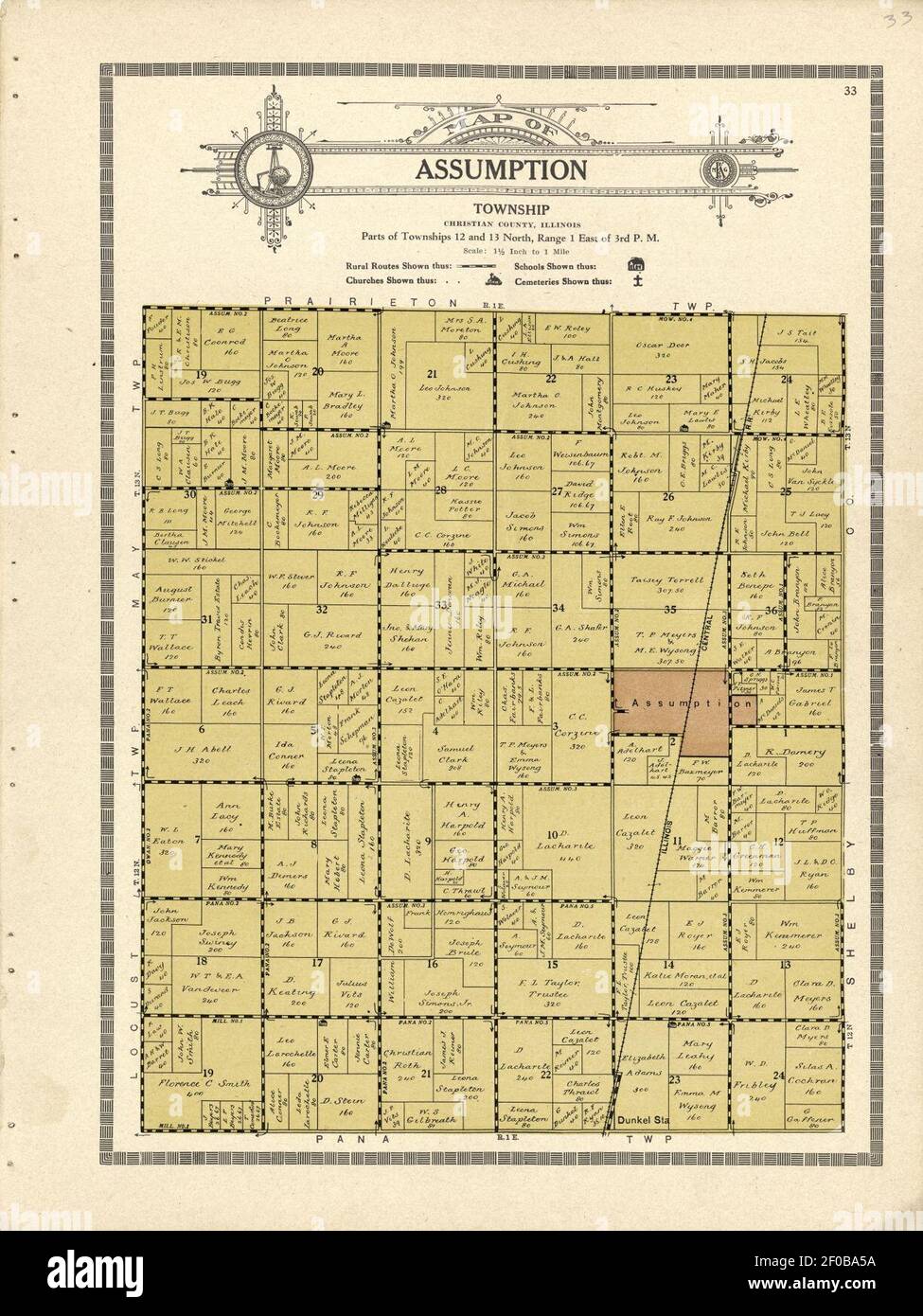 Plat book and complete survey of Christian County, Illinois ...