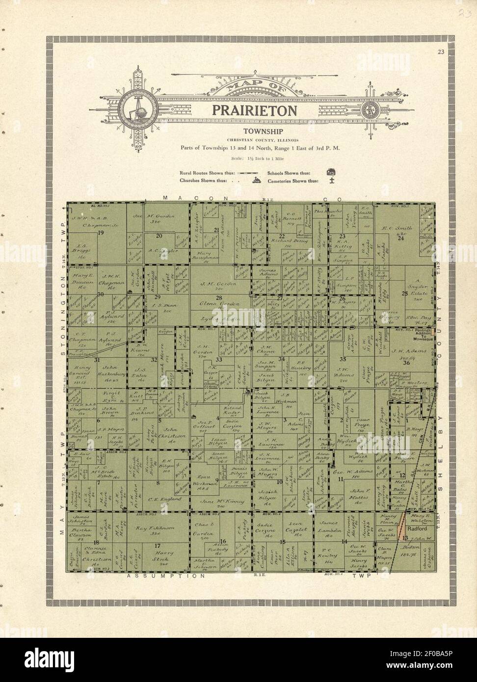 Plat book and complete survey of Christian County, Illinois ...
