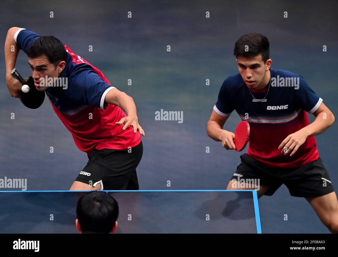 Doha. 6th Mar, 2021. Gaston Alto (L) and Horacio Cifuentes of Argentina ...
