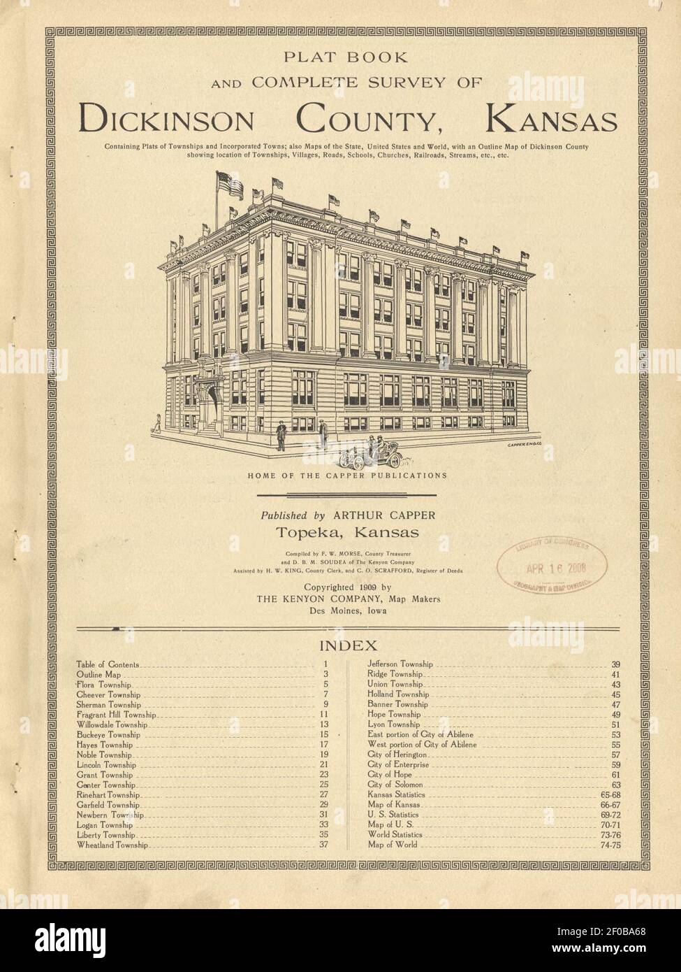 Plat book and complete survey of Dickinson County, Kansas - containing ...
