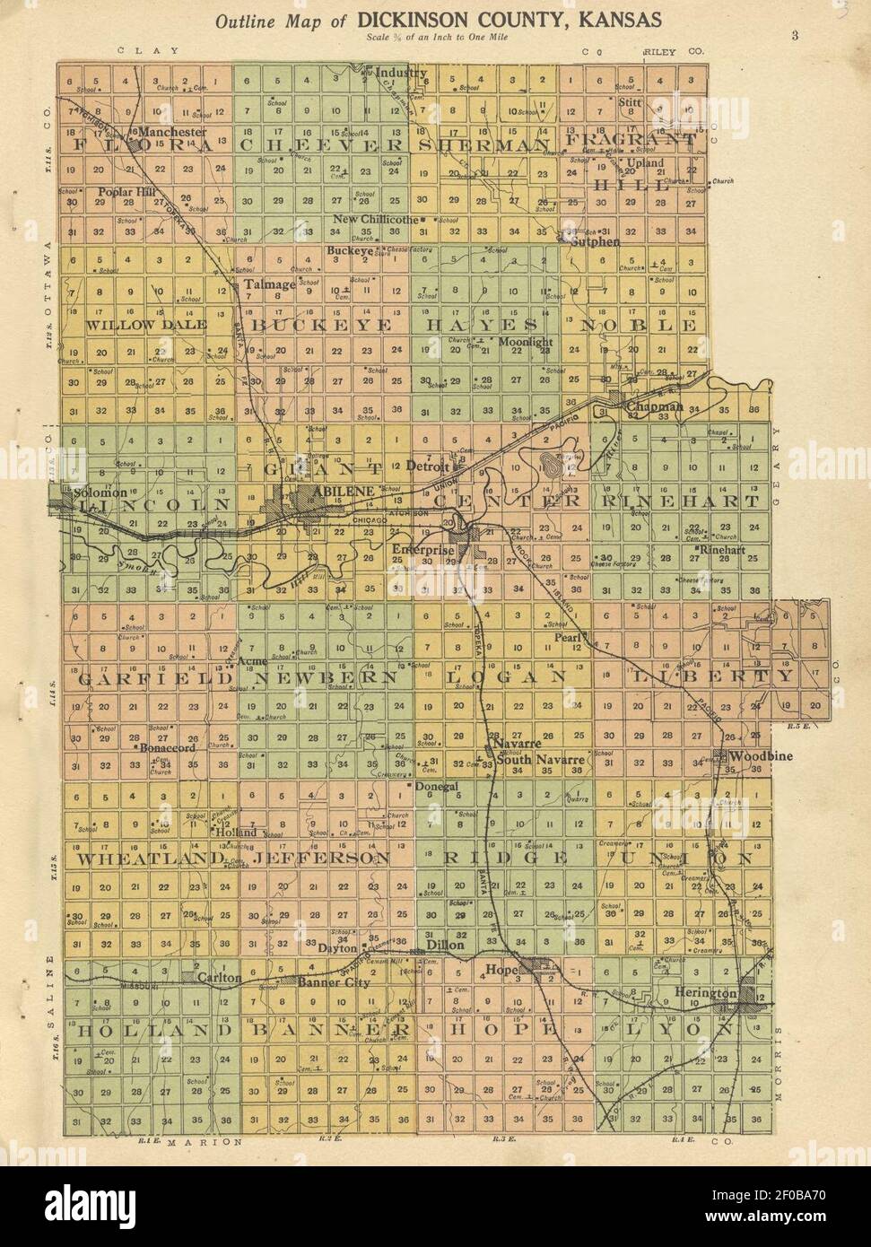 Plat book and complete survey of Dickinson County, Kansas - containing ...
