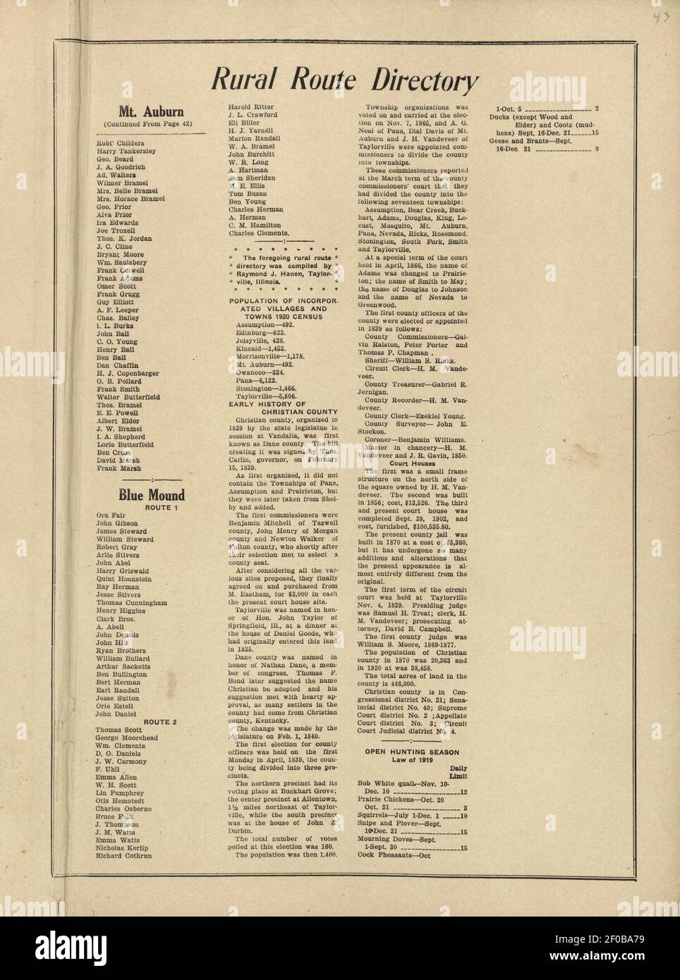 Plat book and complete survey of Christian County, Illinois ...