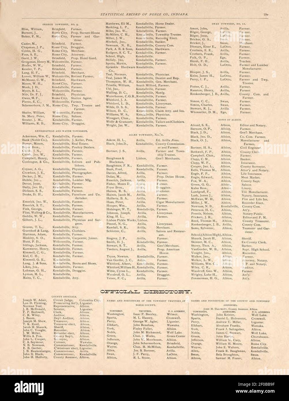 Plat book and statistical record of Noble County, Indiana - containing ...