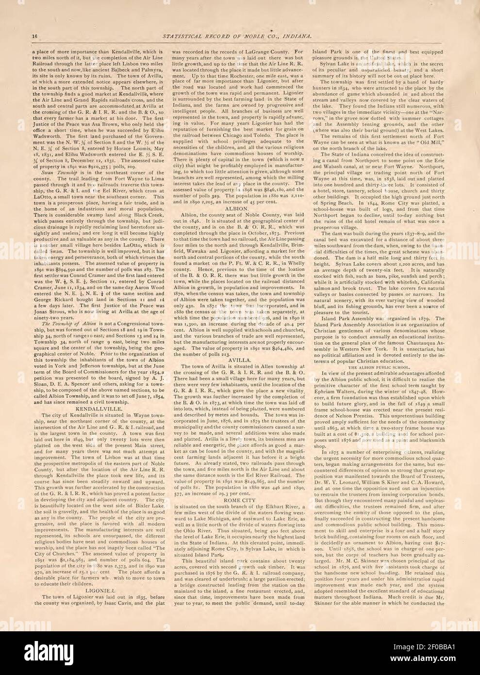 Plat book and statistical record of Noble County, Indiana - containing ...